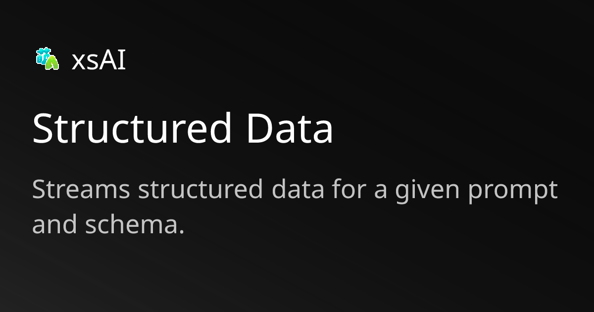 Structured Data
